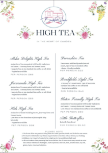 High Tea Camden: Brookfield House - Adventure, baby!